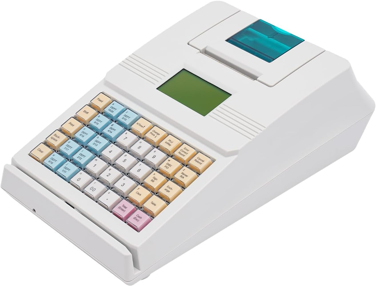 Electronic Cash Register, 40 Keys 40W Cash Register for Small Businesses with with 70mm/s ...