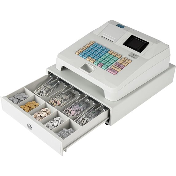 Electronic Cash Register, 48 Keys 40W Cash Register for Small ...