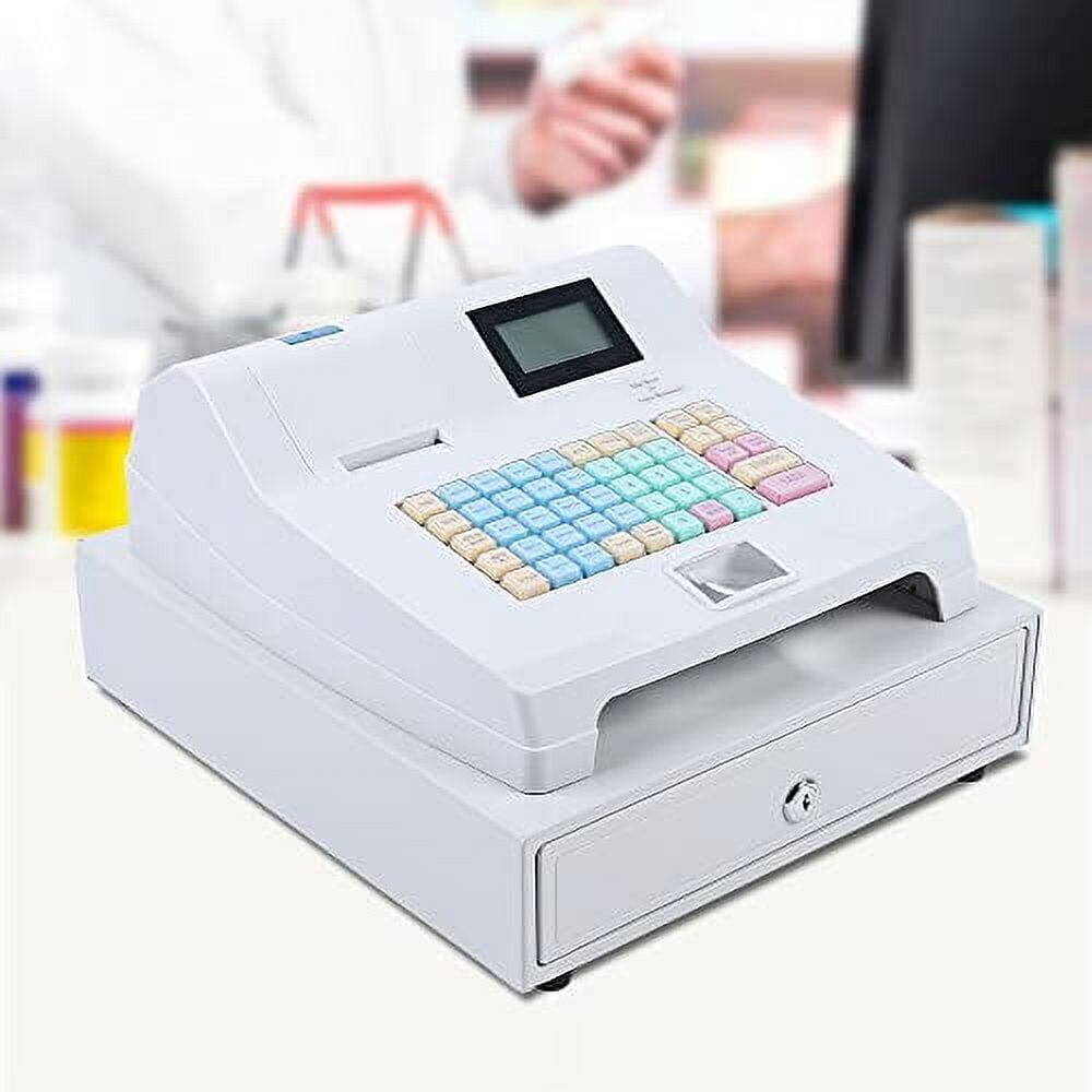 Electronic Cash Register 48-Keys Digital POS Cash Register LED Display ...