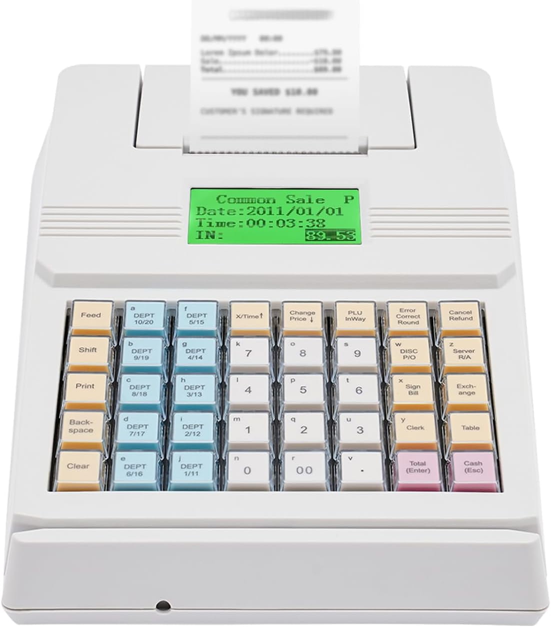 Electronic Cash Register,8 Digital LED 40 Keys Money Register,Menu ...