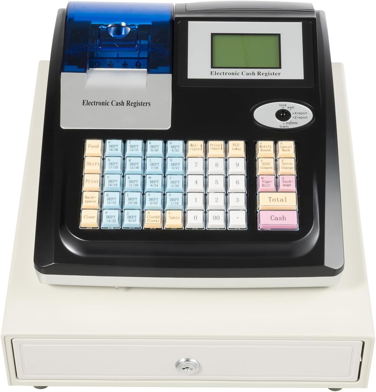 Electronic Cash Register, Pos System Cash Register with 48 Keys ...