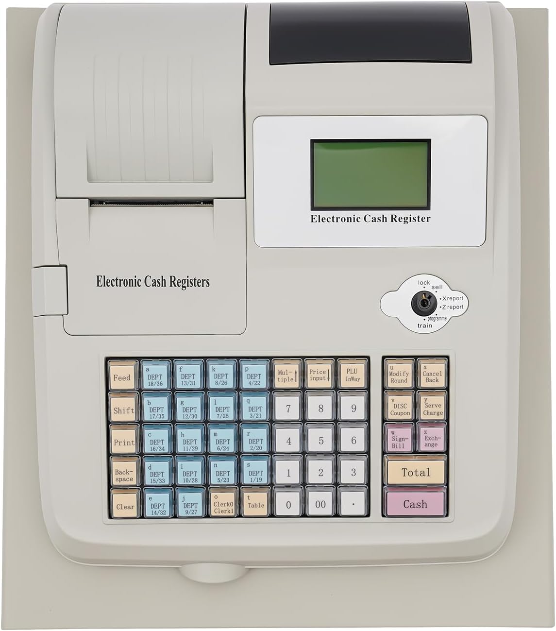 Electronic Cash Register W/48 Keys Pos System Cash Register W/8 Coin ...