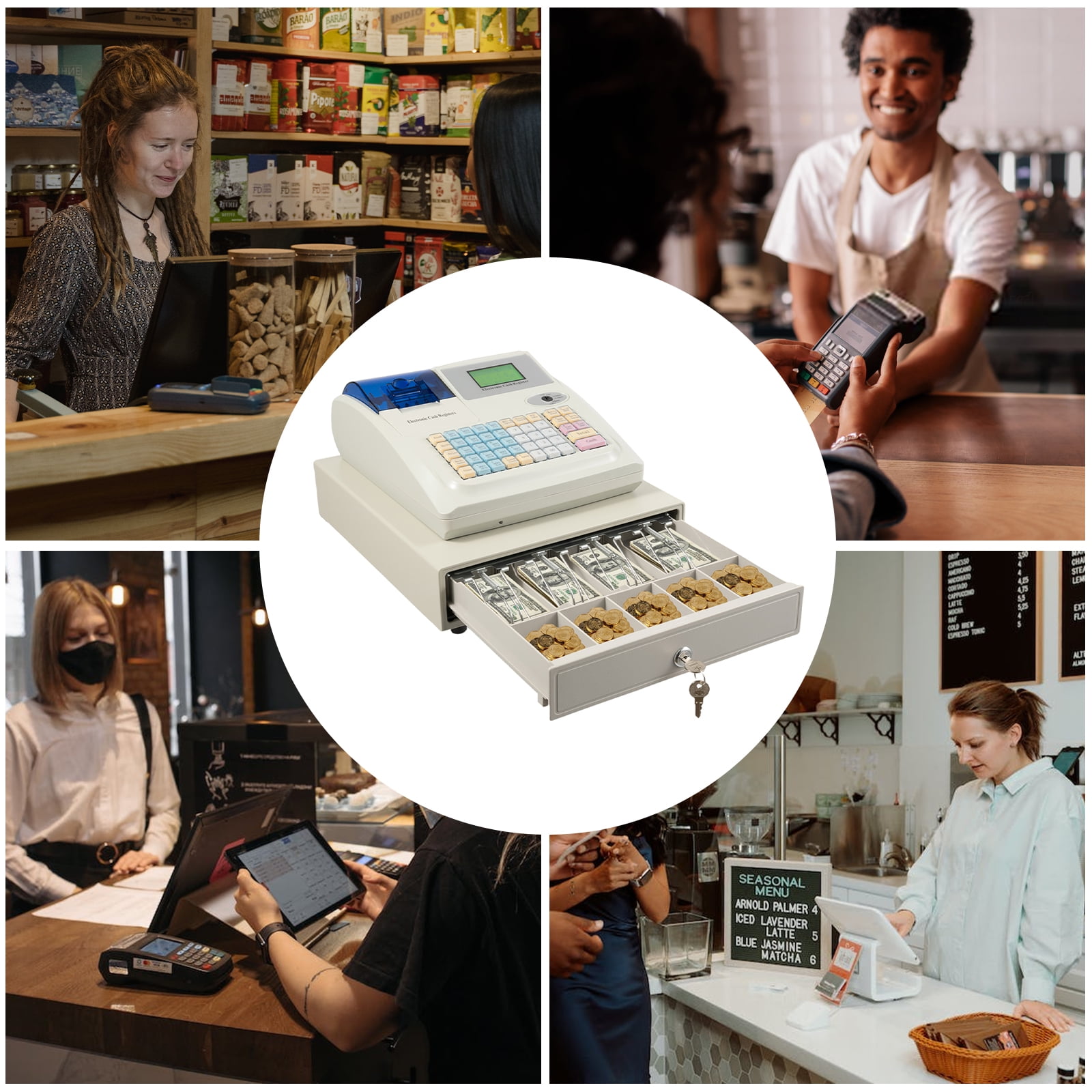 Electronic Cash Register with UV Banknote Detection, Emergency Switch ...