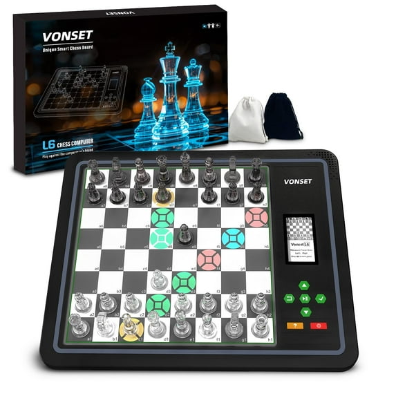 Electronic Chess Board L6 with LED Lights, Computer Chess Set with ...