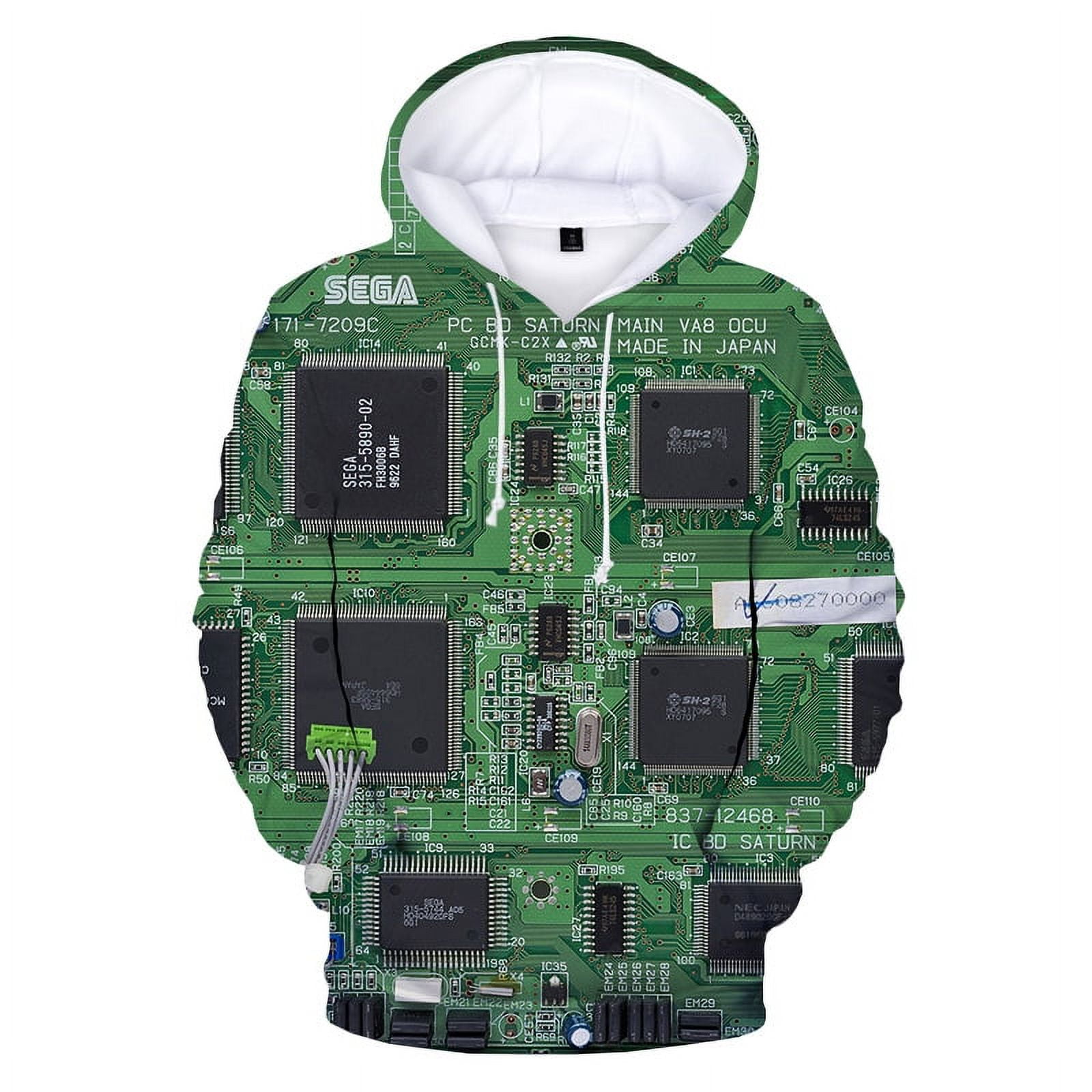 Electronic Chip Grpahic Hoodies for Men Clothing 3D Circuit Board CPU ...