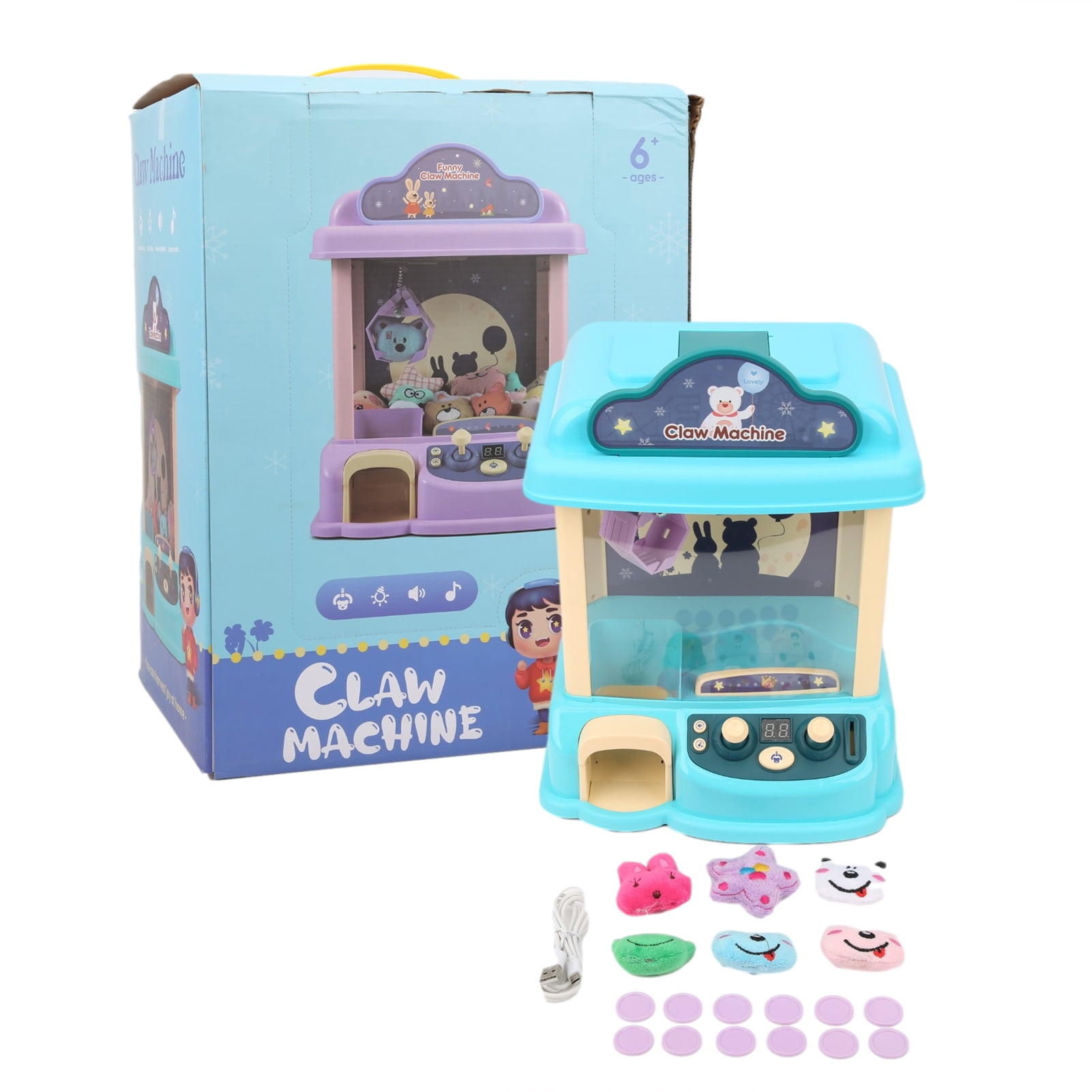Electronic Claw Machine CoinOperated Doll Grabber Crane Machine Music ...