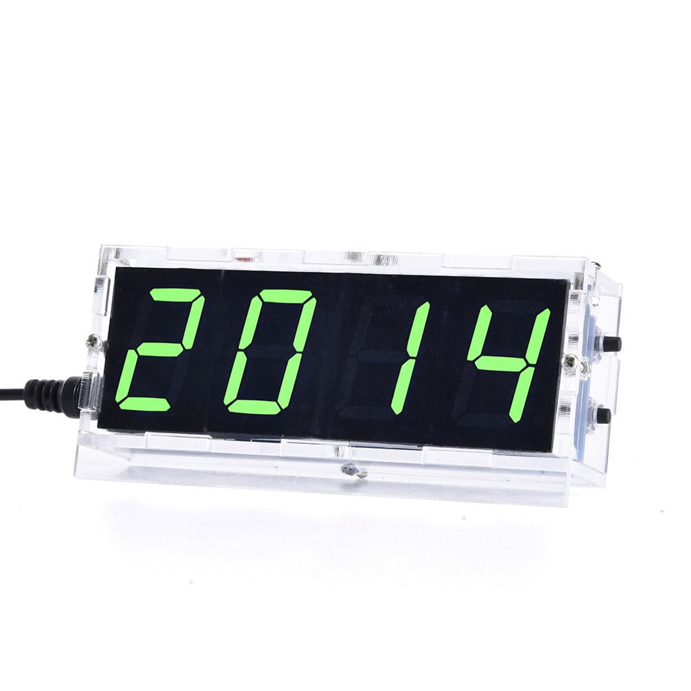 Electronic Clock Diy Kit Led Microcontroller Kit 4-Digital Clock Time ...