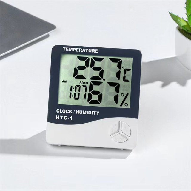 Electronic Clock, Home Humidity Meter Indoor Dry and Wet Electronic ...