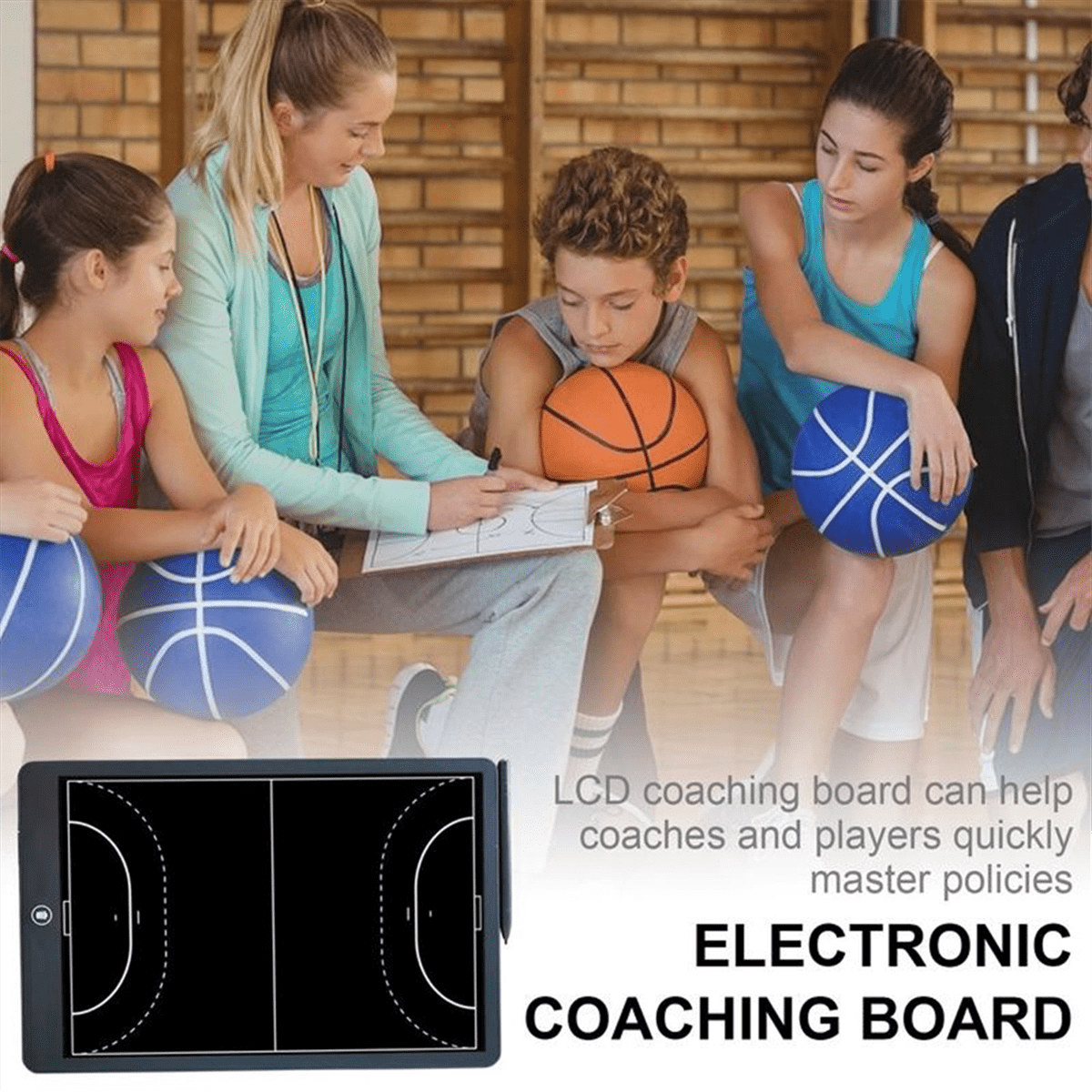 Electronic Coaching Board, 16Inch LCD Screen Strategy Marker Board with ...