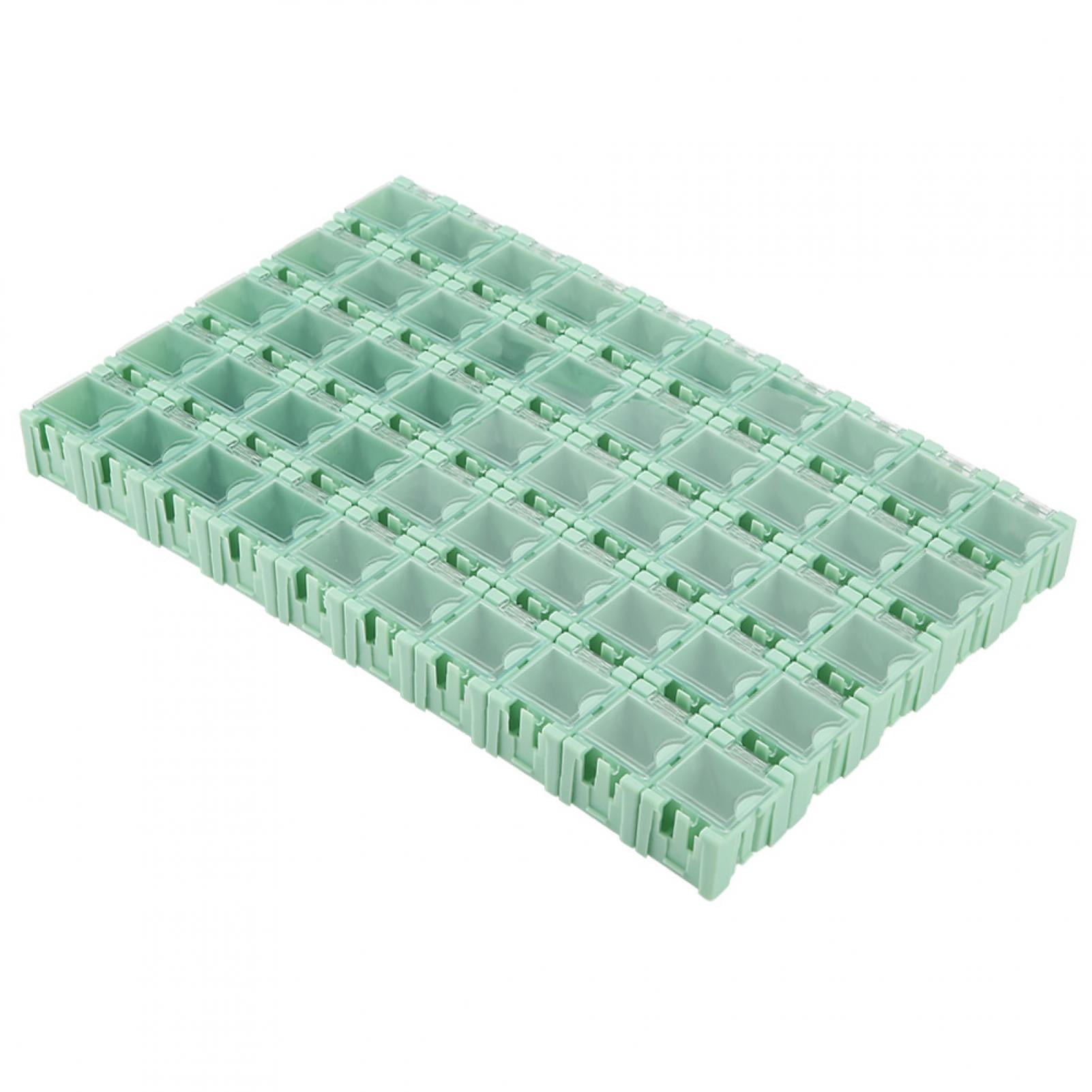 Electronic Component Storage Box, 50Pcs Green SMT SMD Container Box ...