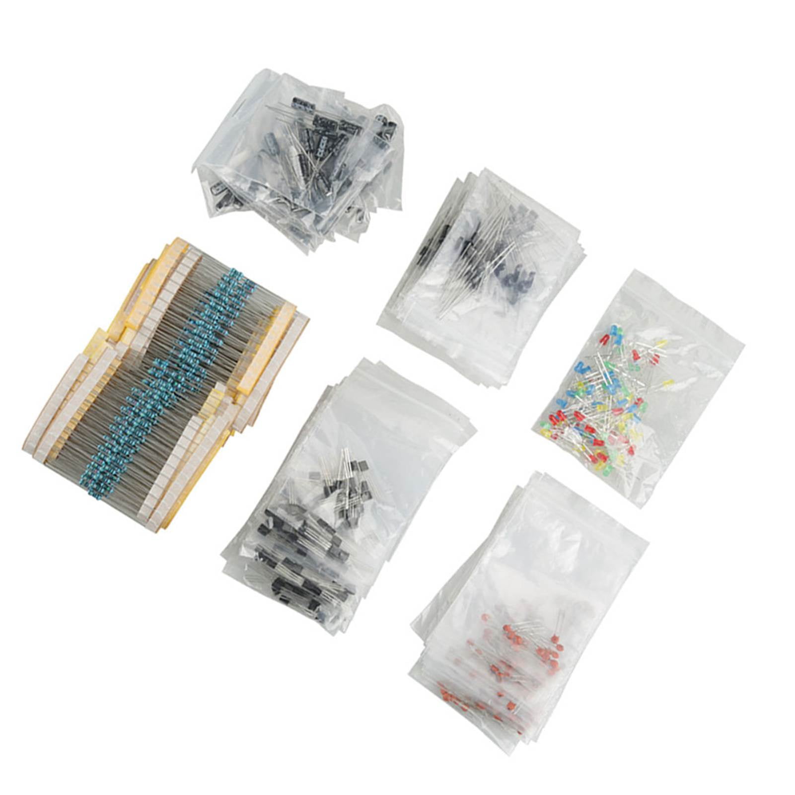 Electronic Components Set LED Diodes Transistor Electrolytic Capacitors ...