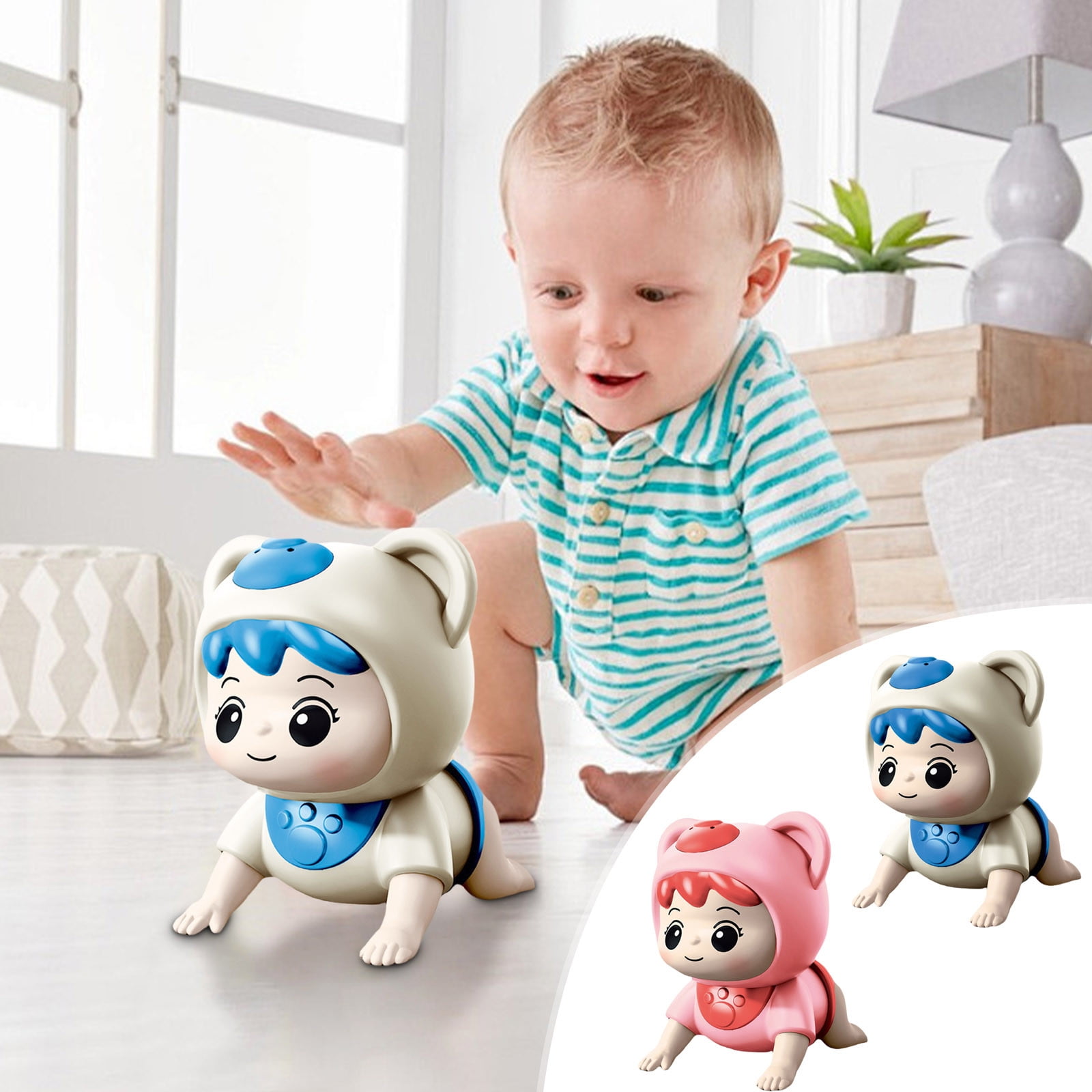 Electronic Crawling Toy with Sound and Music | Early Education & Motor ...