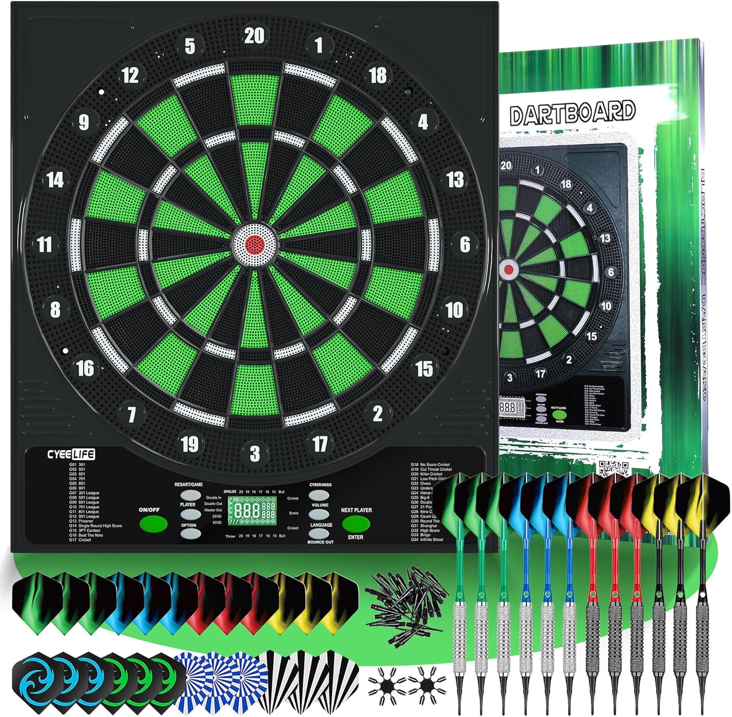 Electronic Dart Board,Soft Tip Dartboard Set,Digital Electric Dart ...