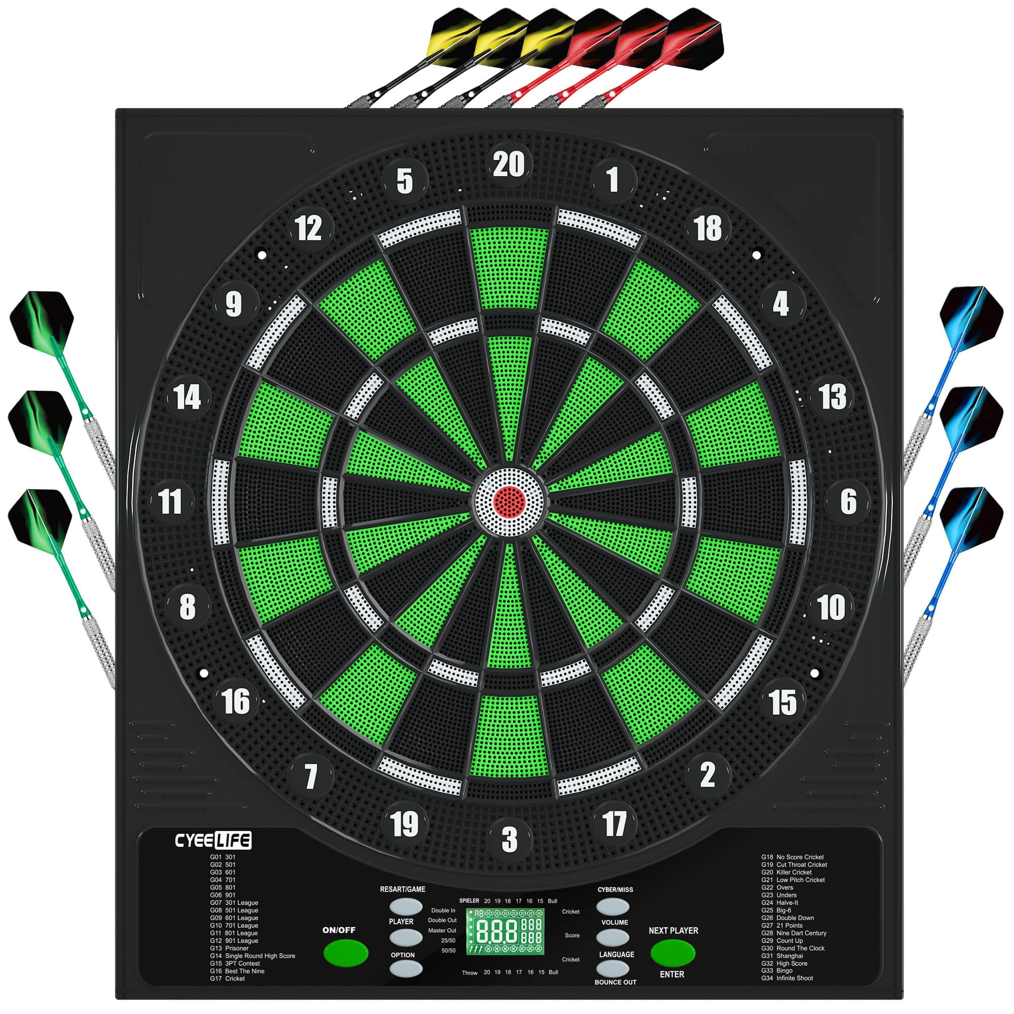 Electronic Dart Board,Soft Tip Dartboard Set,Digital Electric Dart ...