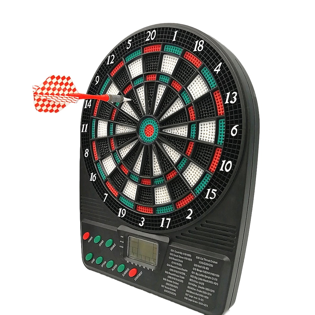 Electronic Darts Board Set Multiplayer LCD Scoring Display with 6 Darts ...