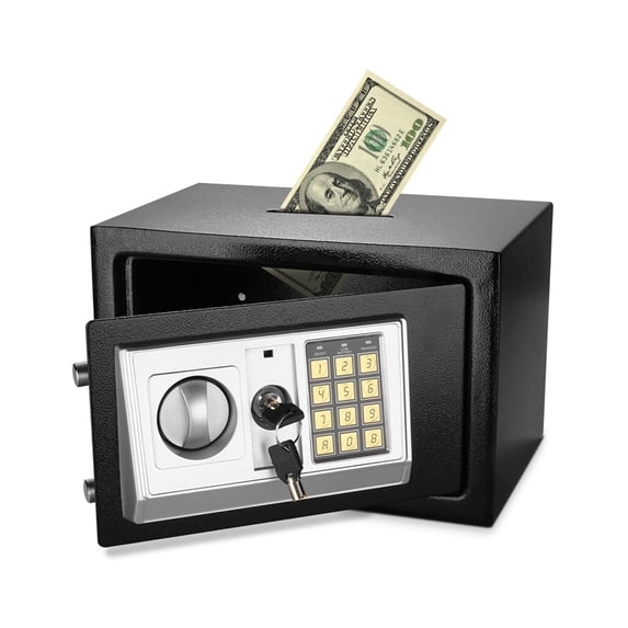 Flexzion Small Safe Box with Drop Slot - Electronic Drop Safe Box for ...