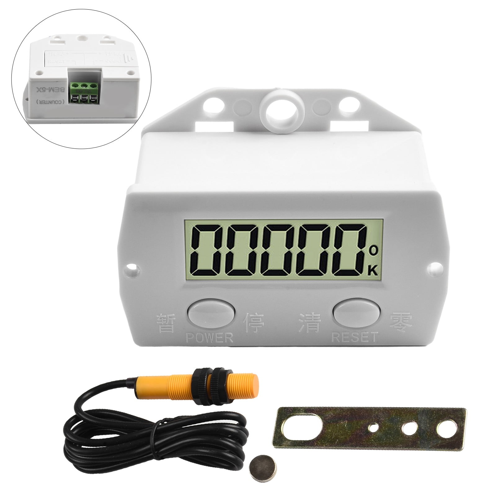 Electronic Digital 5 Counter Industrial Magnetic Sensor Switch Punch ...