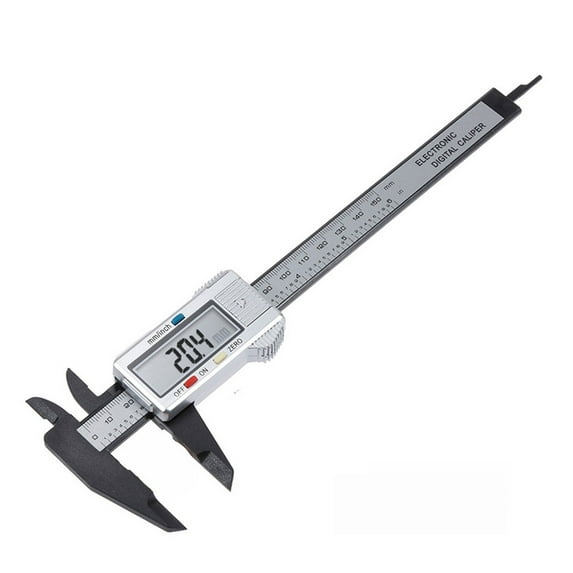 Electronic Digital Caliper Carbon Fibre Vernier Plastic Gauge ...