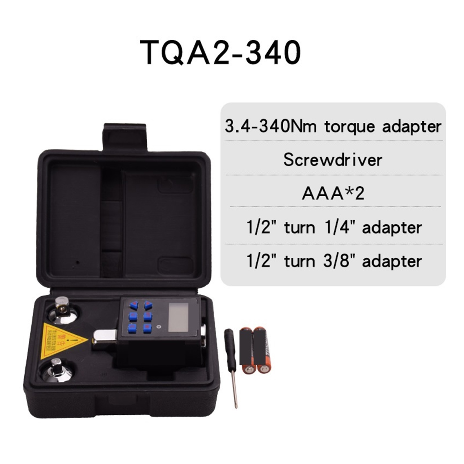 Electronic Digital Display Torque Wrench Adapter 0.3-340NM Torque Meter ...