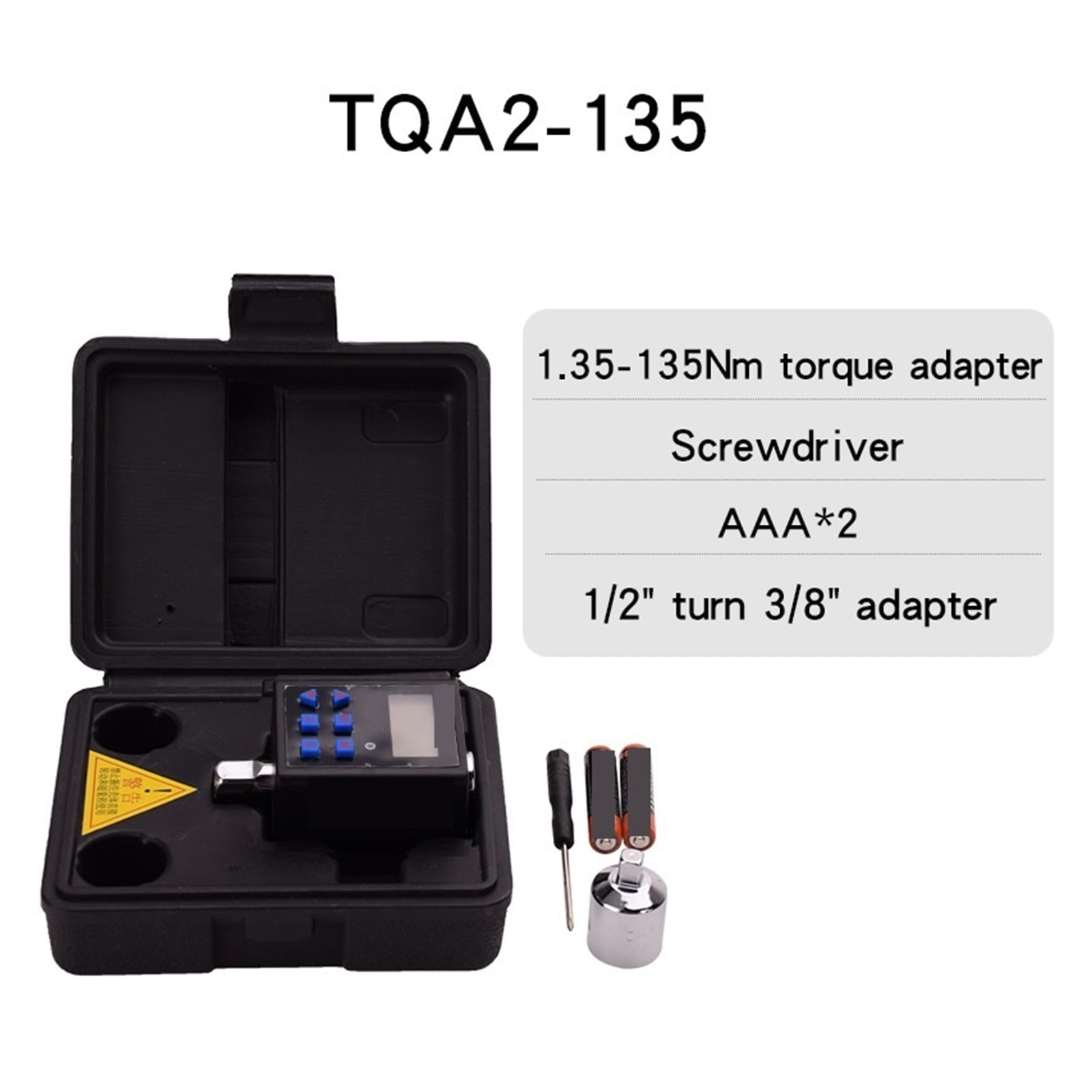 Electronic Digital Display Torque Wrench Adapter 0.3-340NM Torque Meter ...
