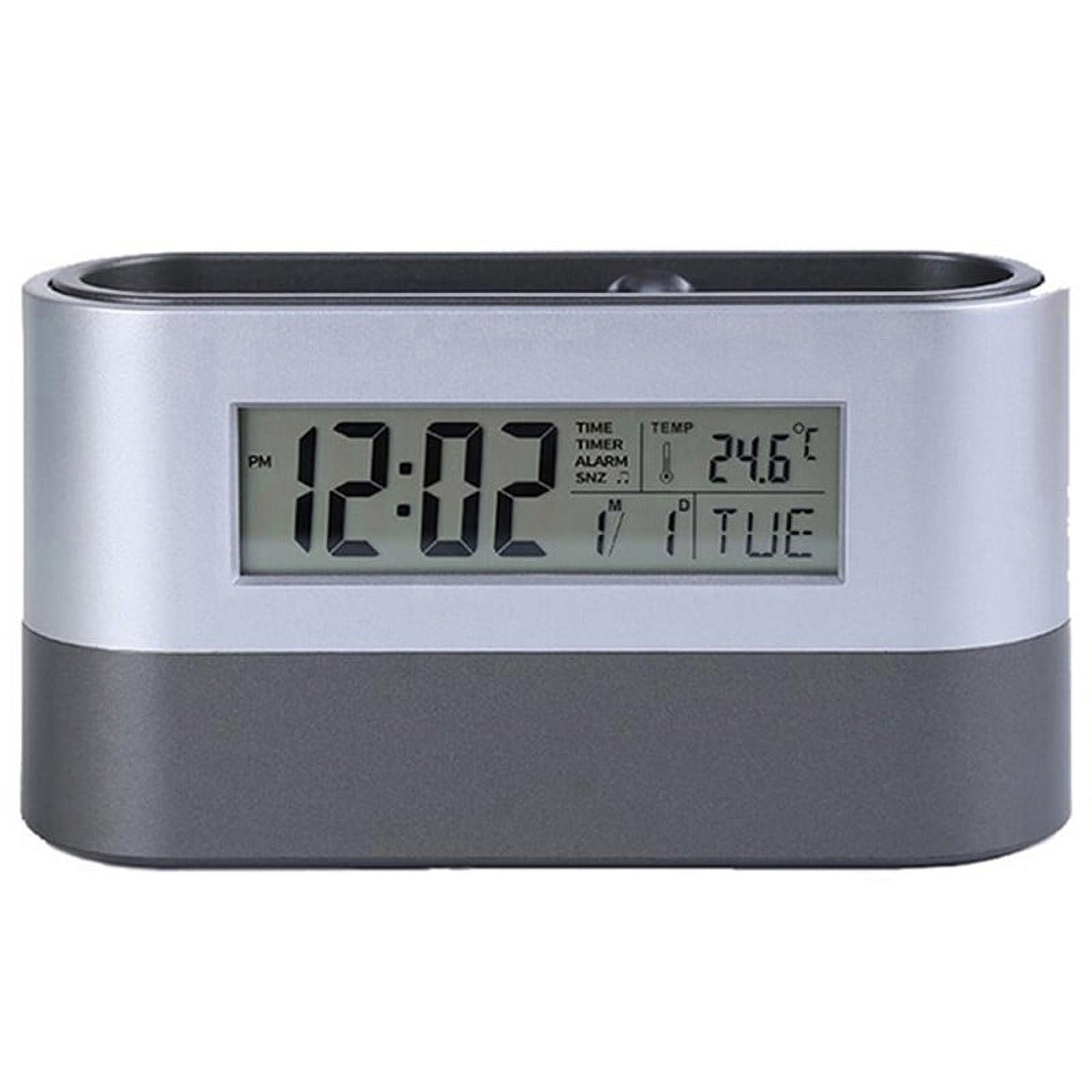 Electronic Digital Pen Holder Alarm Clock Calendar Temperature Display ...