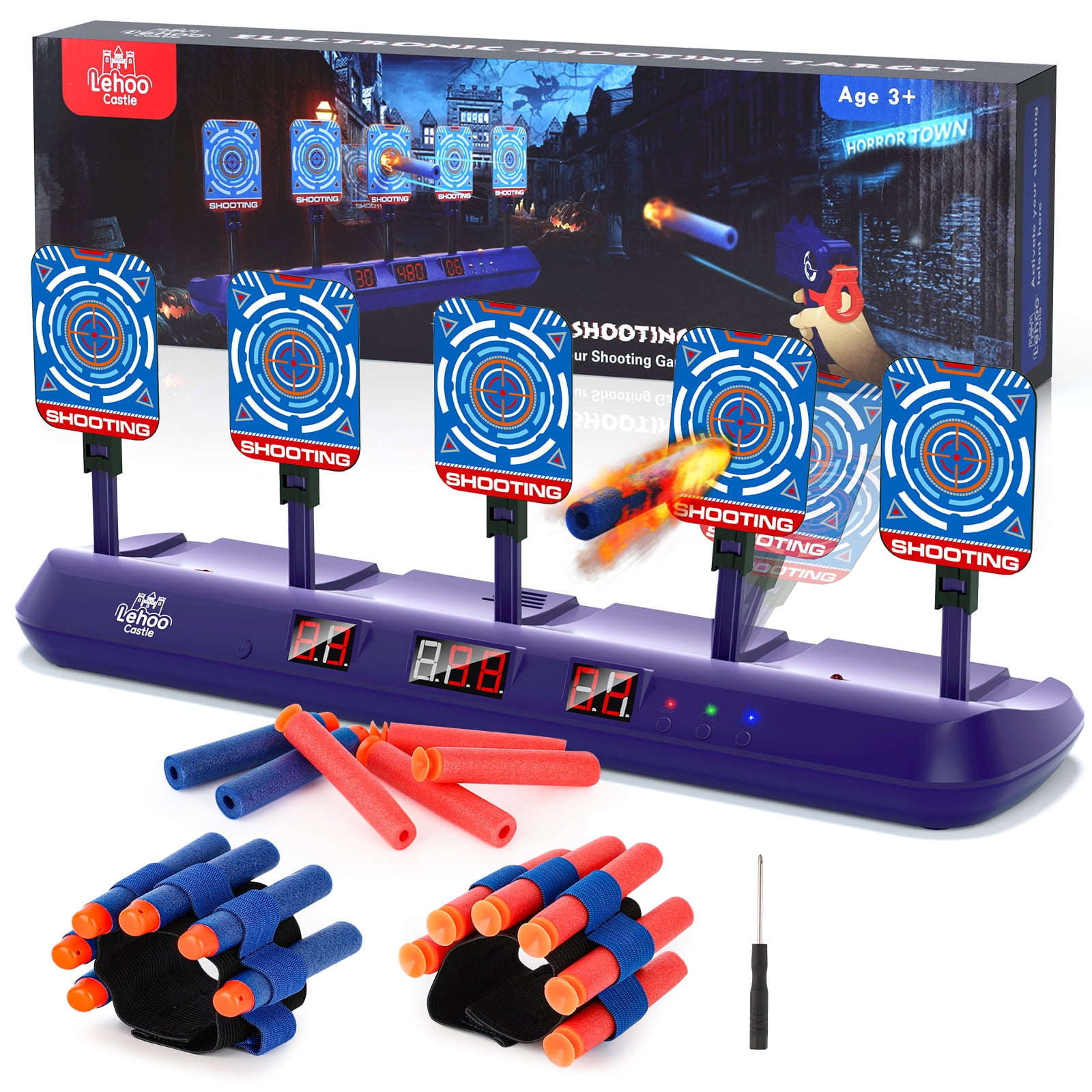 Electronic Digital Shooting Targets with Foam Dart Toy Shooting for ...
