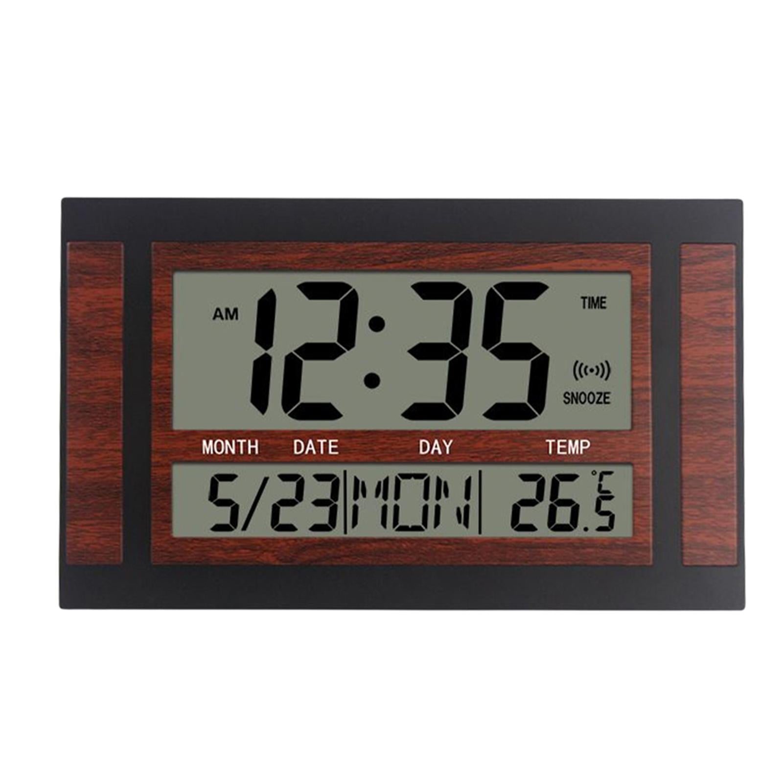 Electronic Digital Snooze Function Temperature Battery Operated Date ...