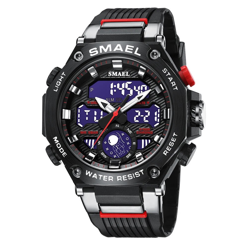 Electronic Digital Watch for Men Fashion Chronograph Quartz Wristwatch ...