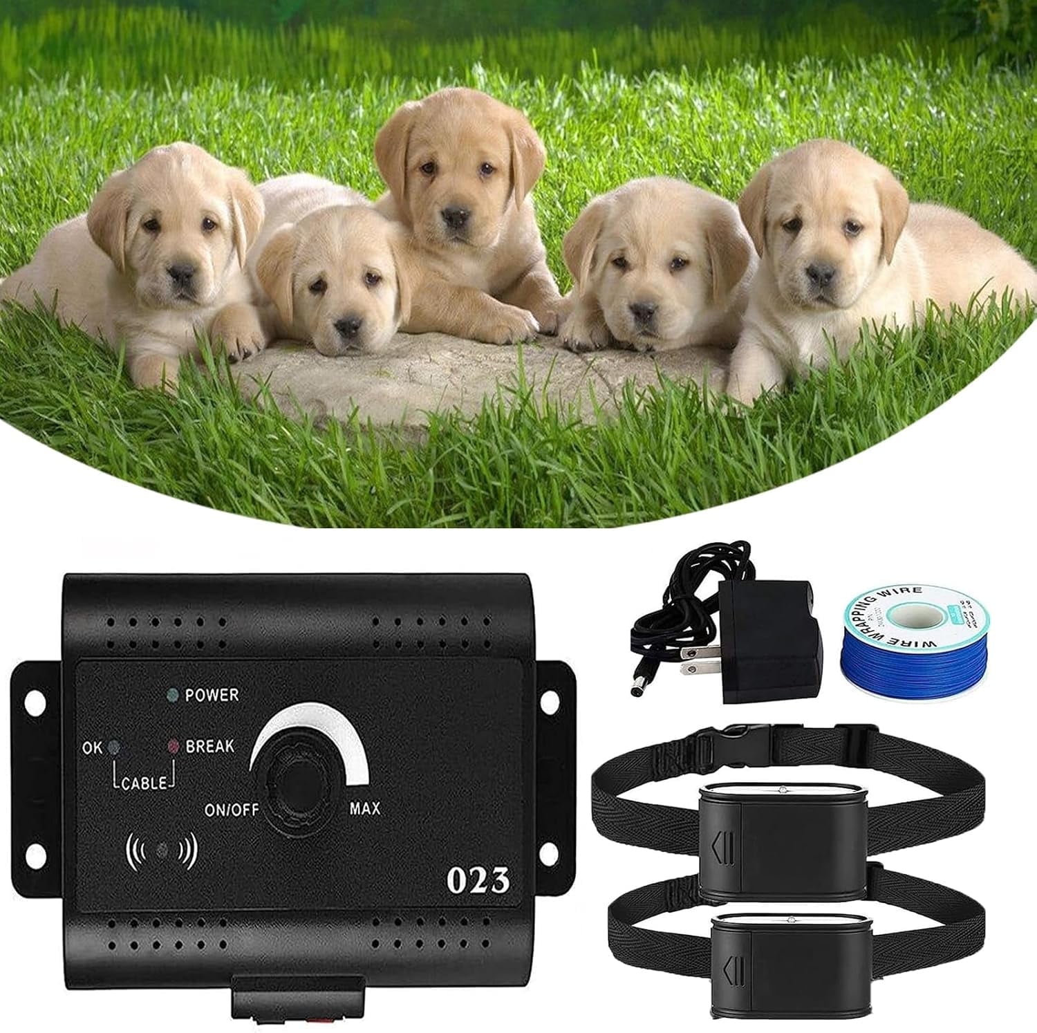 Electronic Dog Fence, Remote Dog Training Shock Collar & Underground/In ...