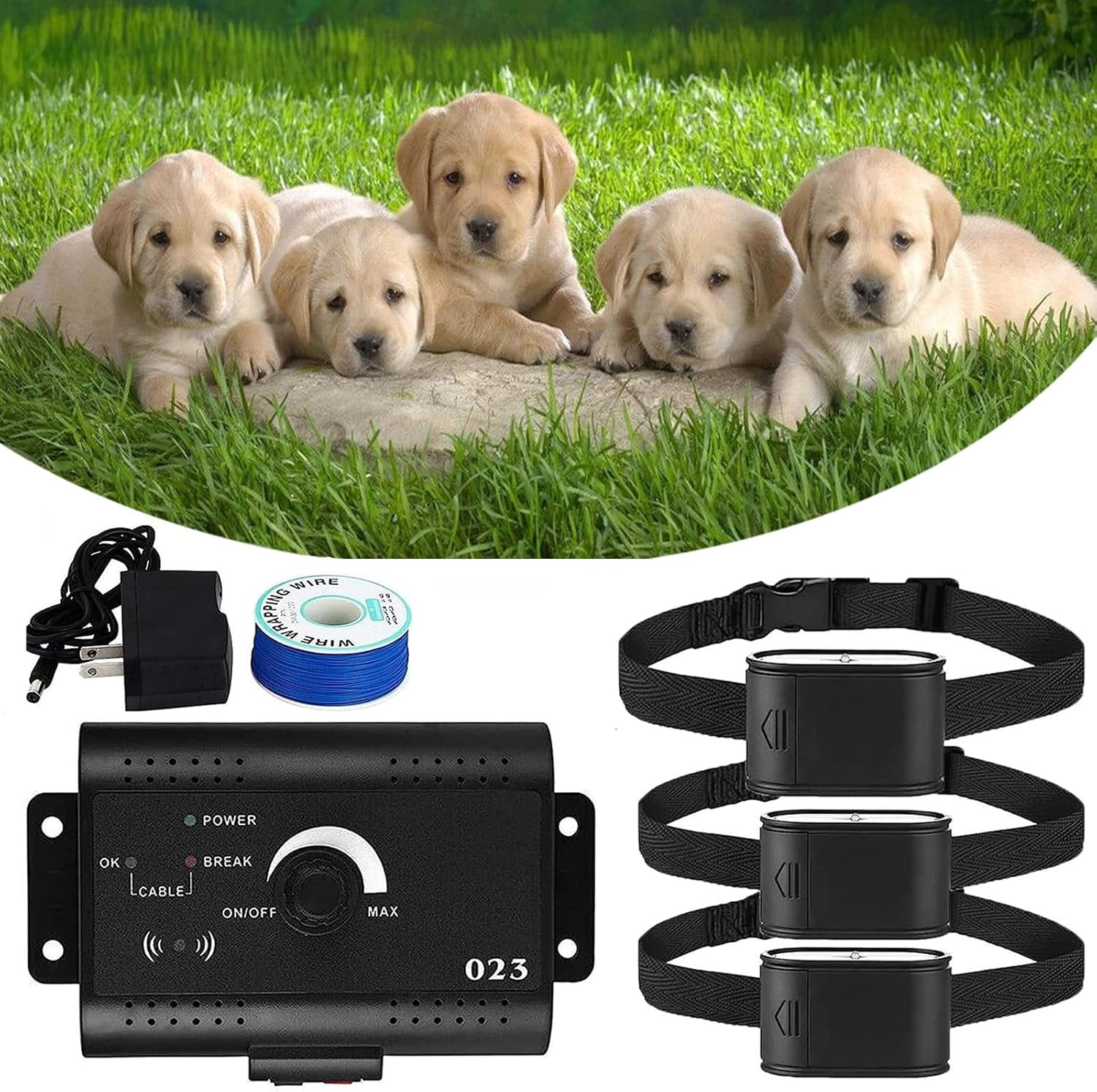 Electronic Dog Fence, Remote Dog Training Shock Collar & Underground/In ...