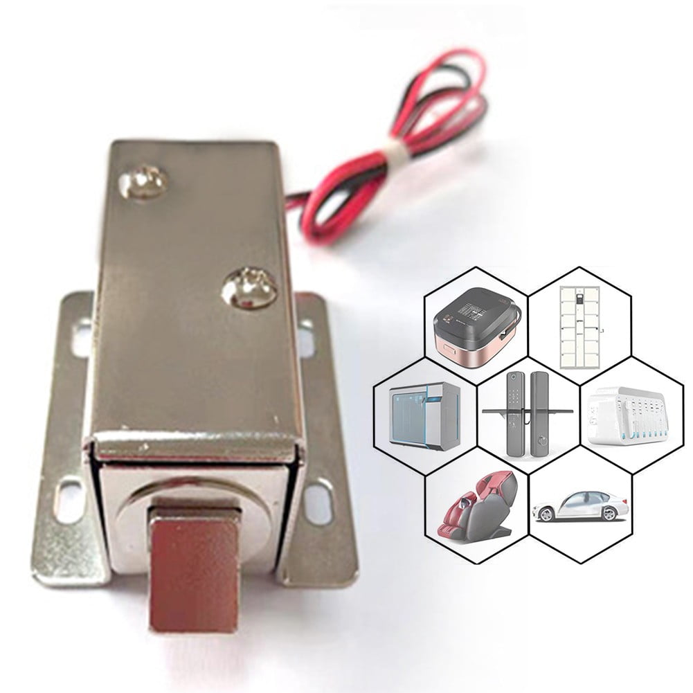 Electronic Door Lock Catch Gate 6V-24V Release Assembly Solenoid Access ...