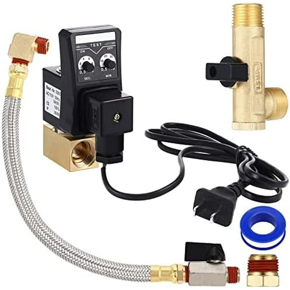 Electronic Drain Valve for Air Compressor Ac 110v 1/2" Automatic Timed ...