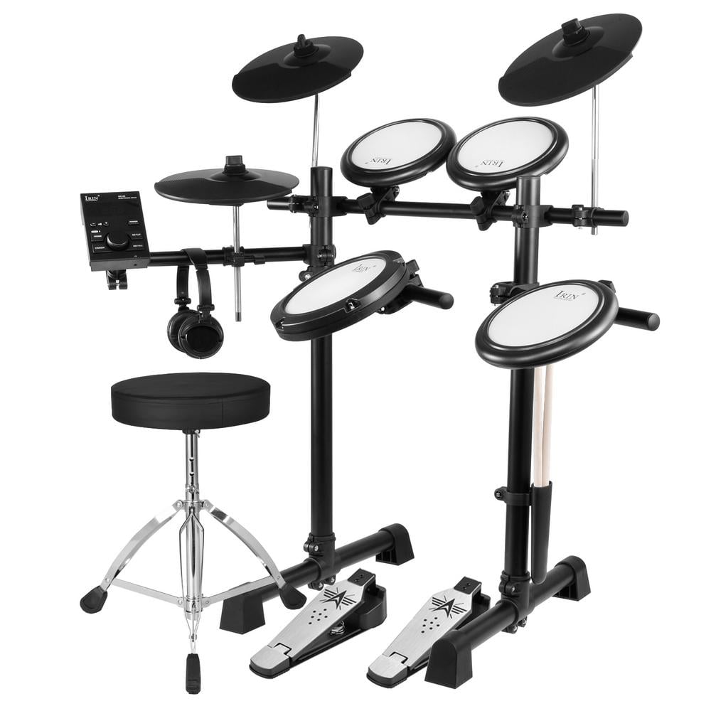 Electronic Drum Kit Portable Drum Set 5 Drum Pads 3 Cymbals Electronic ...