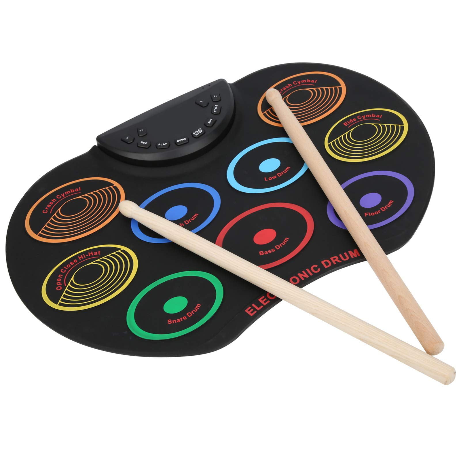 Electronic Drum Pad, Electronic Drum Pad Portable Colored Hand-Rolled ...