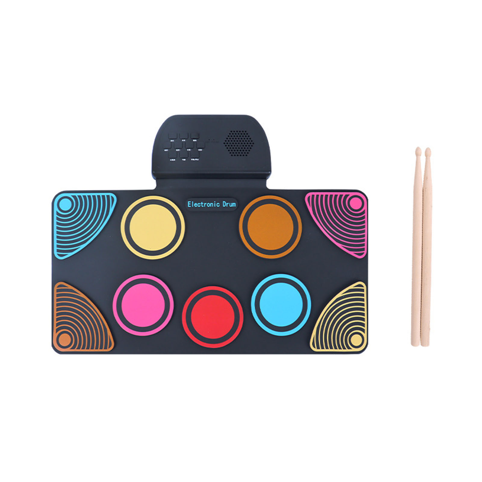 Electronic Drum Set 9 Pads Electronic Roll-Up Practice Drum Pad with ...