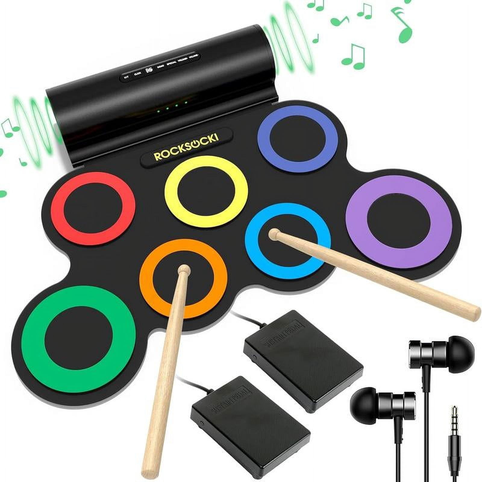 Electronic Drum Set, Christmas Gifts, Roll-Up Drum Practice Pad Drum ...
