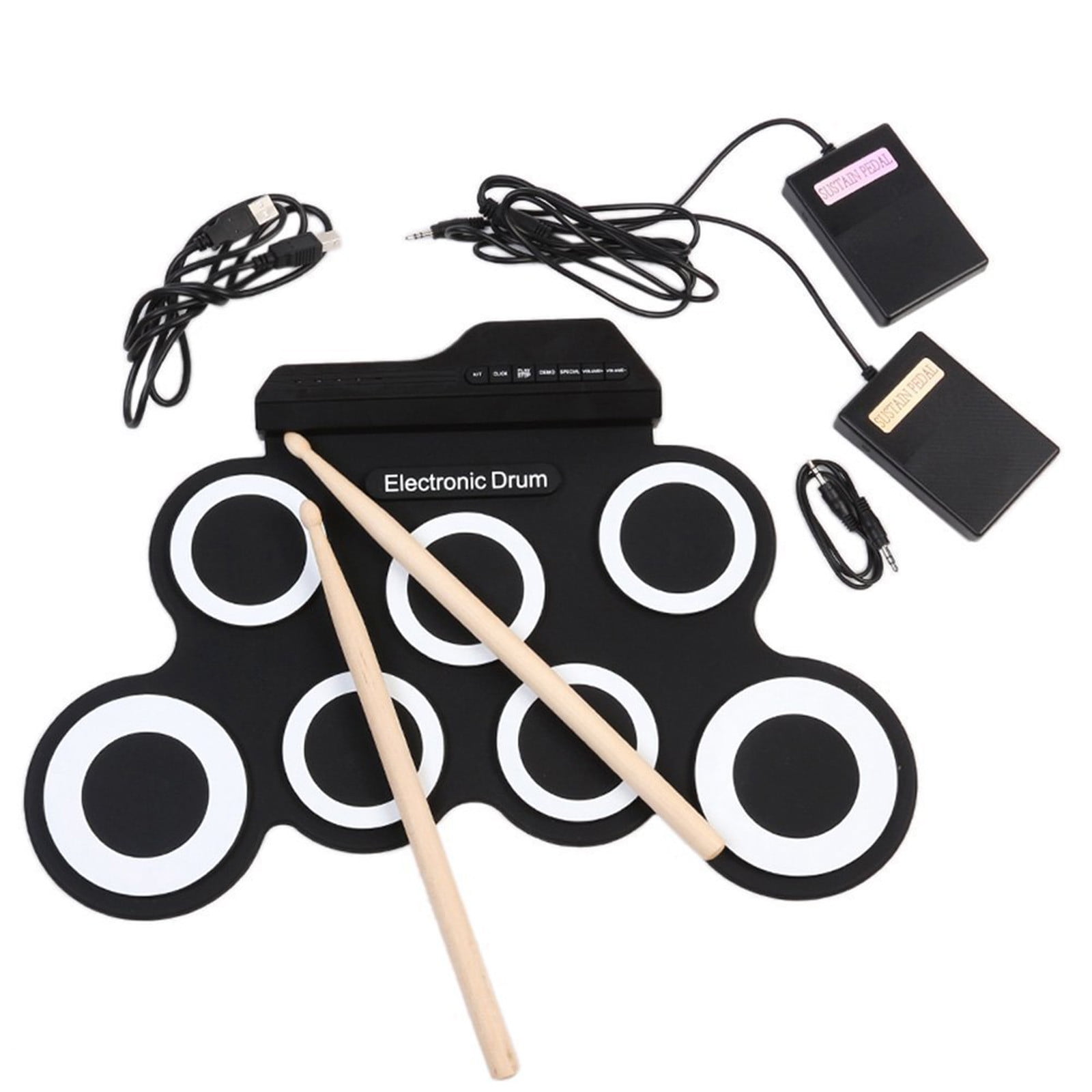 Electronic Drum Set, Folding Hand Roll Electronic Drum Roll Up Drum ...