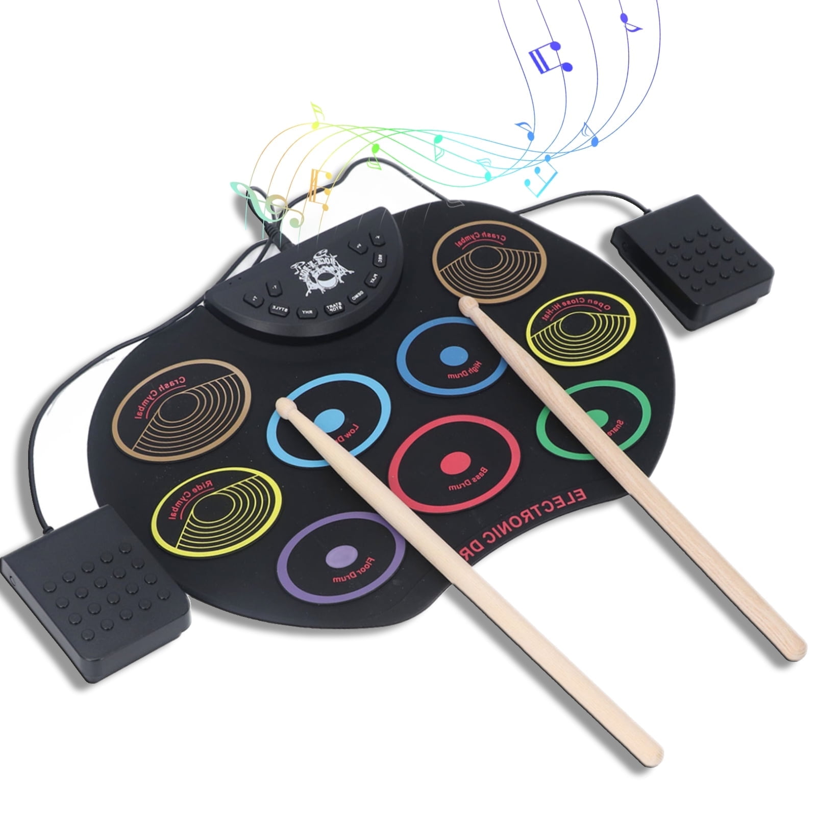 Electronic Drum for Gift 9 Pads Silent Electric Drum Pad with ...