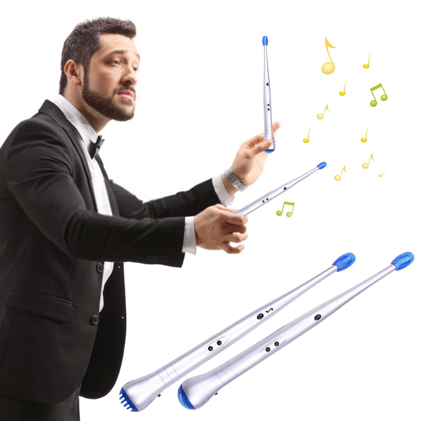 Electronic Drumsticks Pair Light Up | Percussion Instrument Sticks with ...