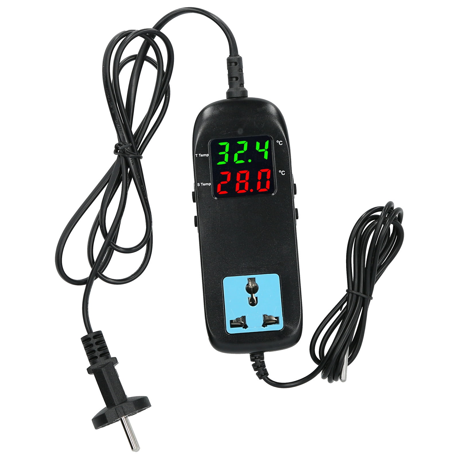 Electronic Dual LED Display Thermostat - Temperature Controller for ...