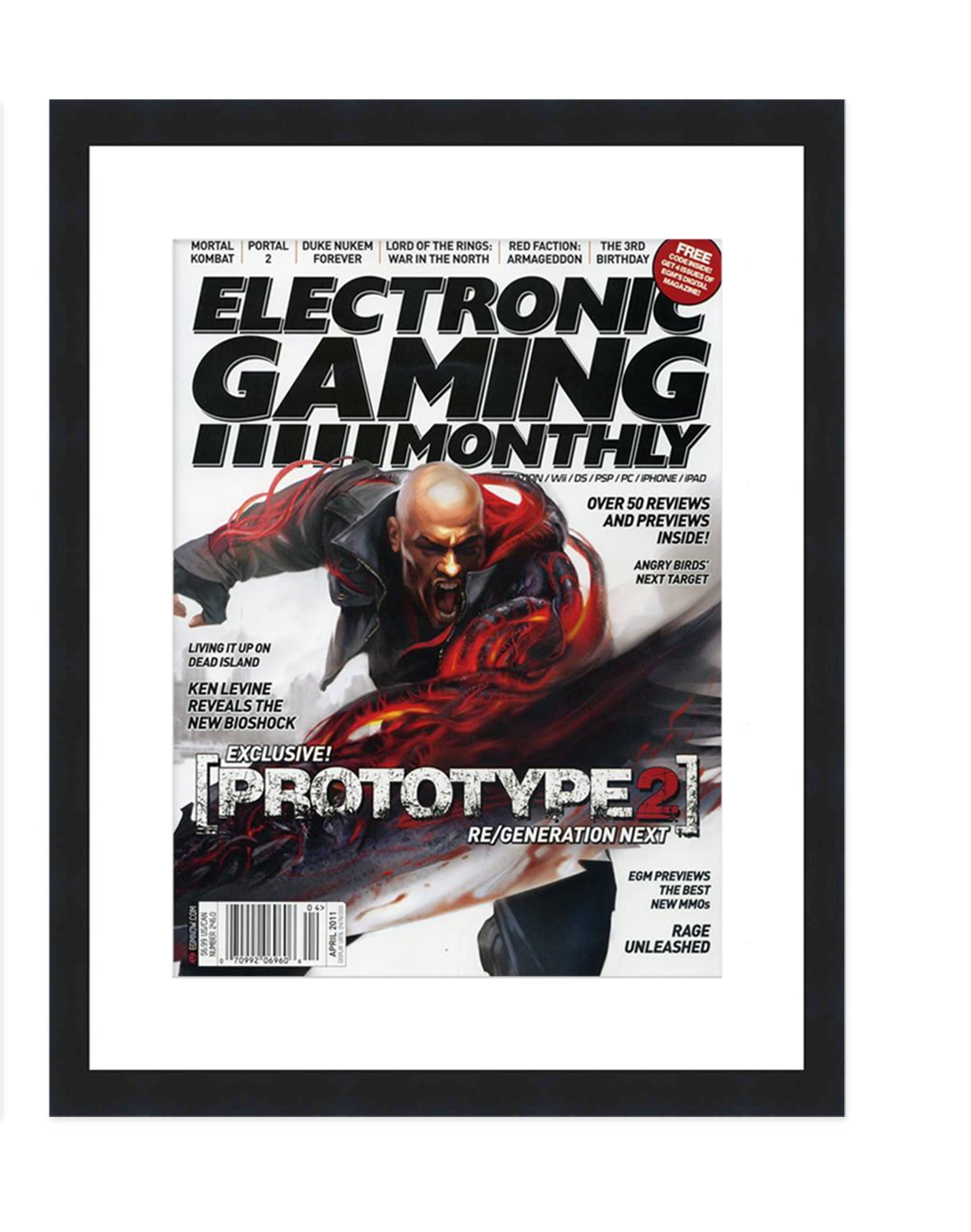 Electronic Gaming Monthly EGM Magazine Frame - Acrylic, Backing, and ...