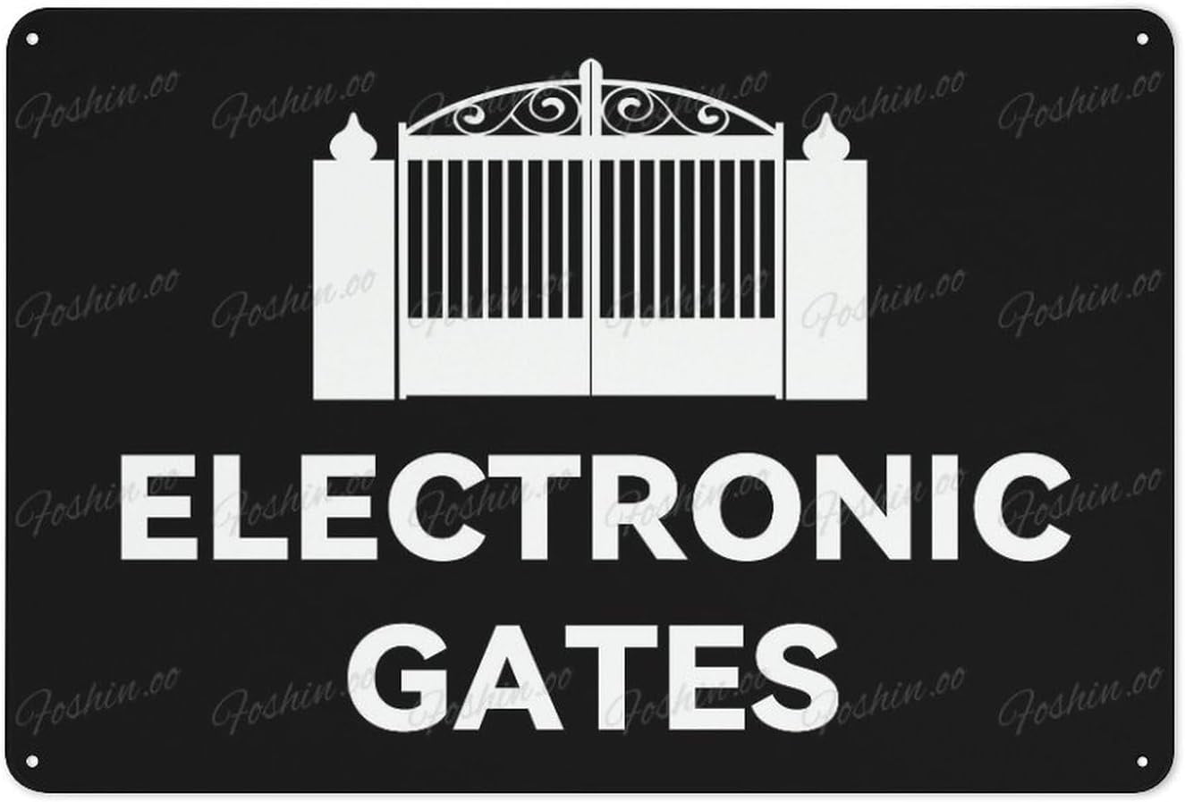 Electronic Gates 12"X8" Aluminum Warning Signs For Property Business ...
