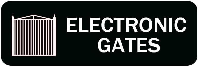 Electronic Gates Sign Acrylic Plastic With Symbols Self Adhesive For ...