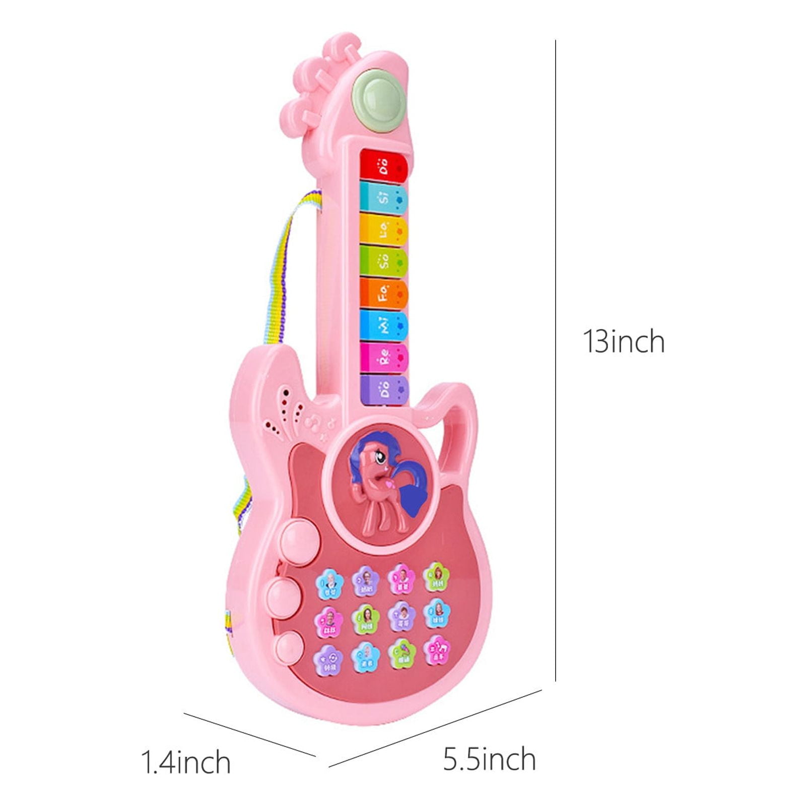 Electronic Guitar Toy with Light Effects, 20+ Interactive Buttons and ...