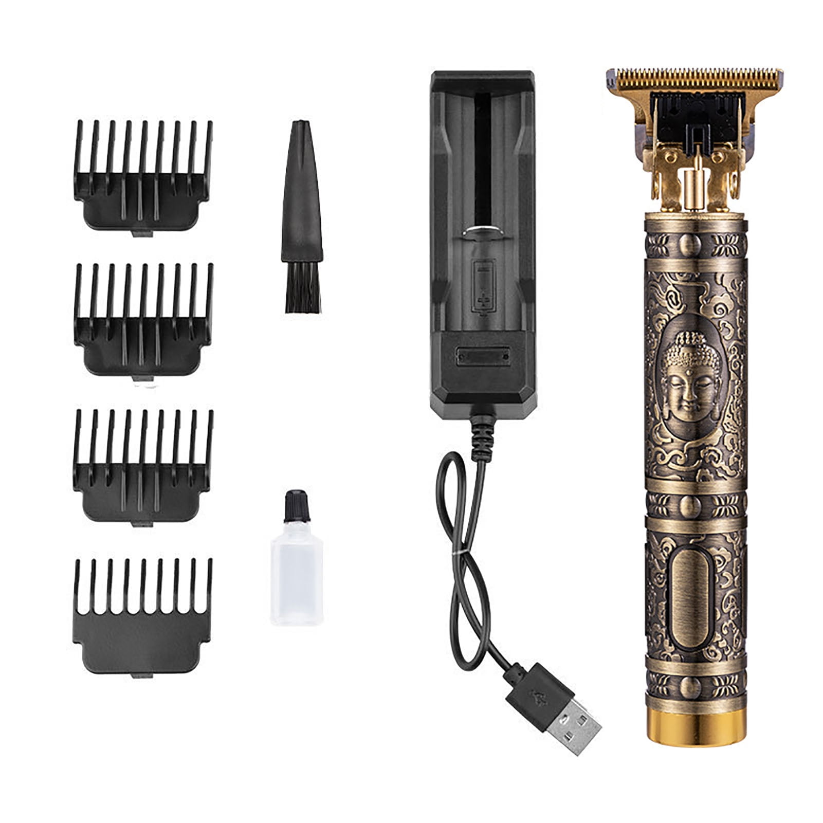 Electronic Hair Clipper Professional Titanium Rechargeable Hair Cutting Trimmer For Home Barber