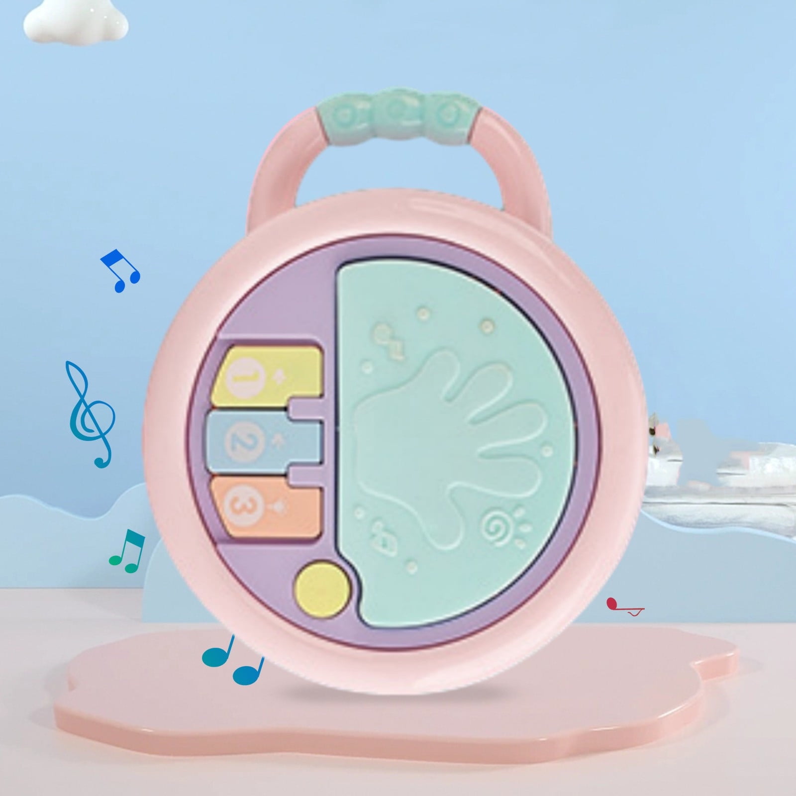 Electronic Hand Drum Toy | Light-up Musical Percussion Instrument ...