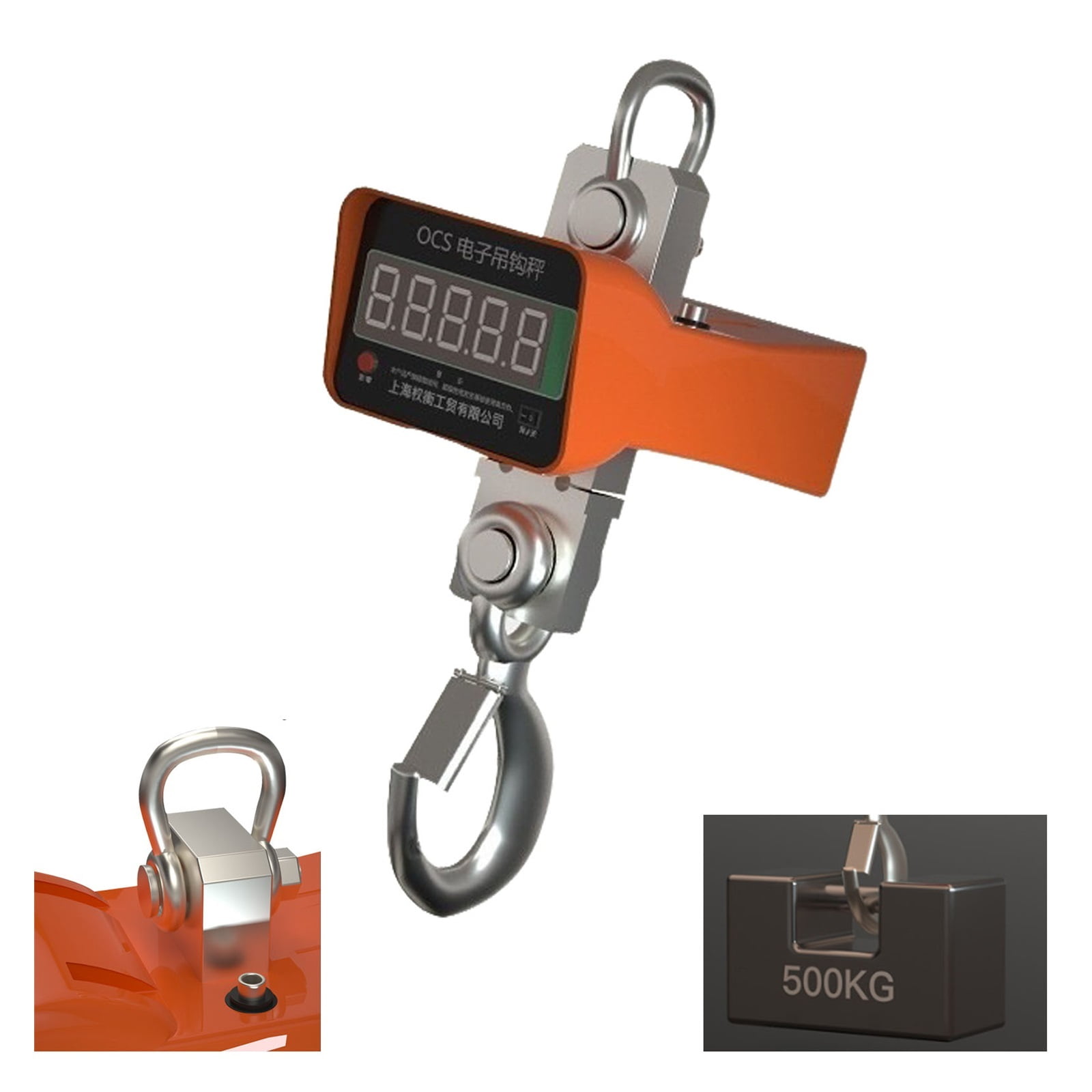 Electronic Hook Crane Scale 1-3-5 Tons Direct View Wireless Remote ...