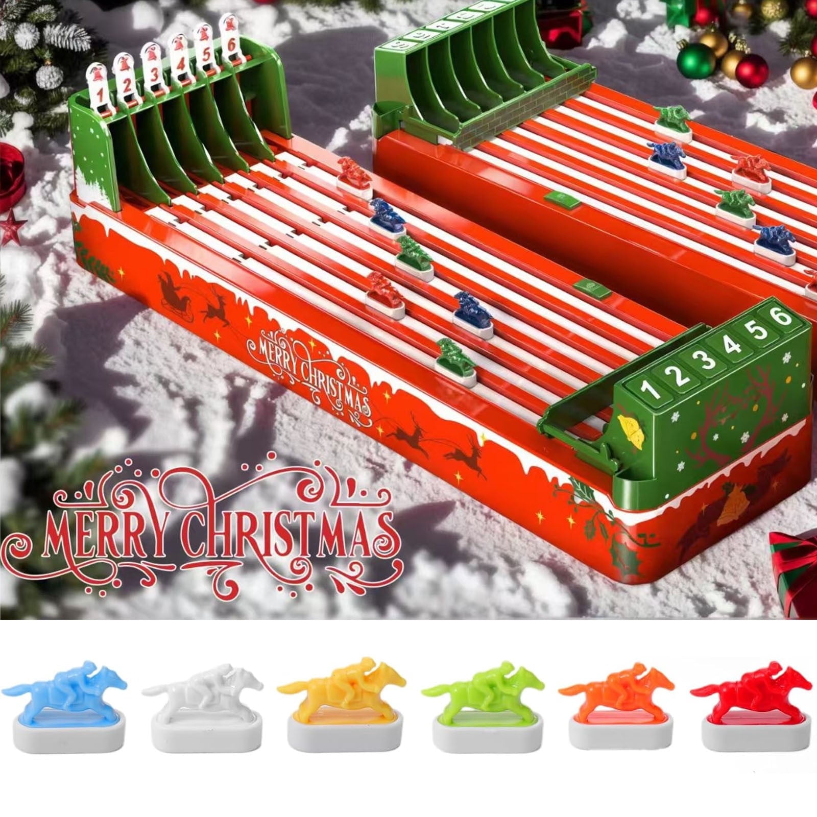 Electronic Horse Racing Game Board - 6-Horse Mini Tabletop Racing Game ...
