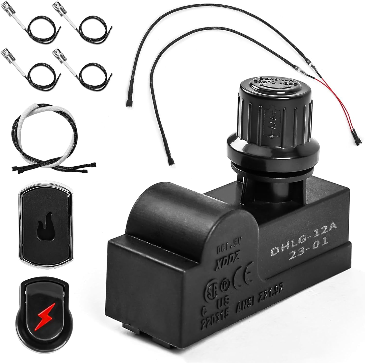 Electronic Ignition Push Button and Ignitor Switch Module with Electrode Wires,Grill Igniter ...