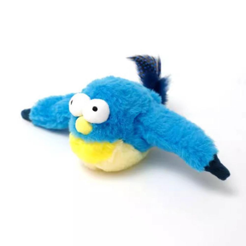 Electronic Interactive Flying Bird Cat Plush Toy Hanging Sparrow-Wings ...